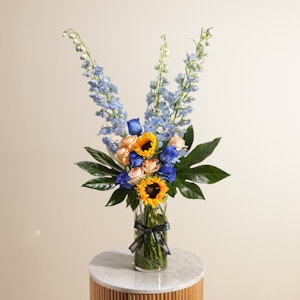 Buy and send Sunshine Azure Flower Vase gift Online in Abha | Floward Abha