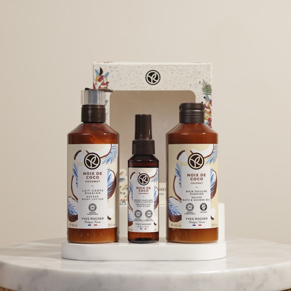 اطلب او أرسل مجموعة الاستحمام جوز الهند بليس الثلاثية من إيف روشيه هدية ...