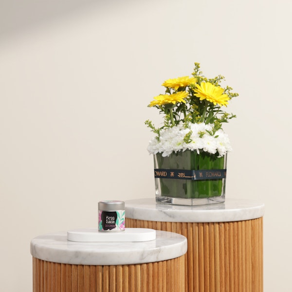 Buy and send Breehant Matcha Tea Powder Jar | Lush Flower Vase gift ...