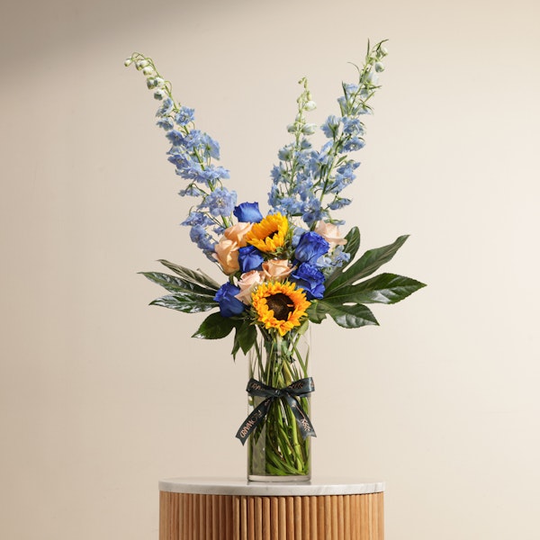 Buy and send Sunshine Azure Flower Vase gift Online in Abha | Floward Abha